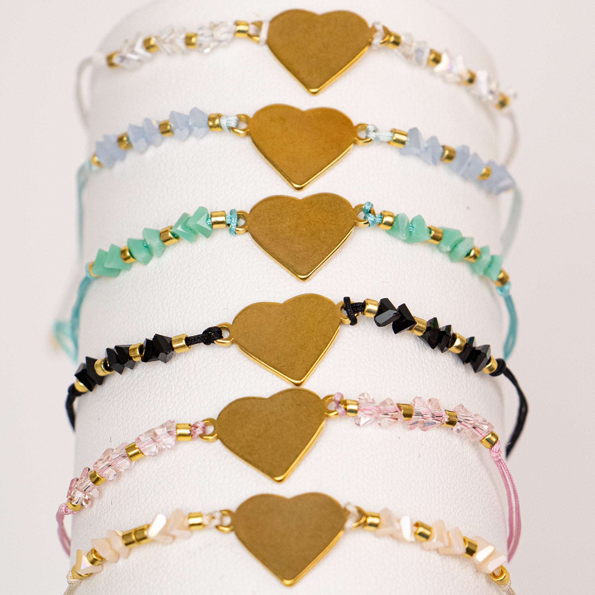 Stainless Steel Gold Heart Connector Adjustable Bracelet Jewelry – JRM Designs, Inc.