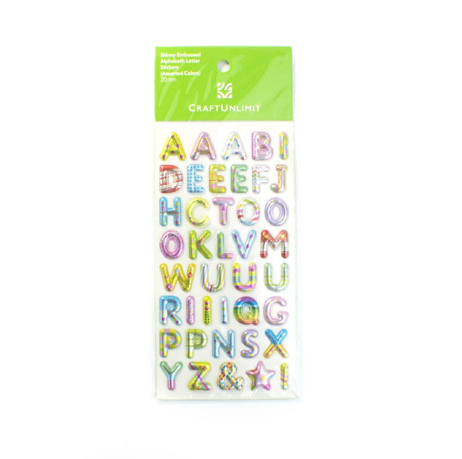 Shinny Embossed Alphabeth Letter Stickers – JRM Designs, Inc.