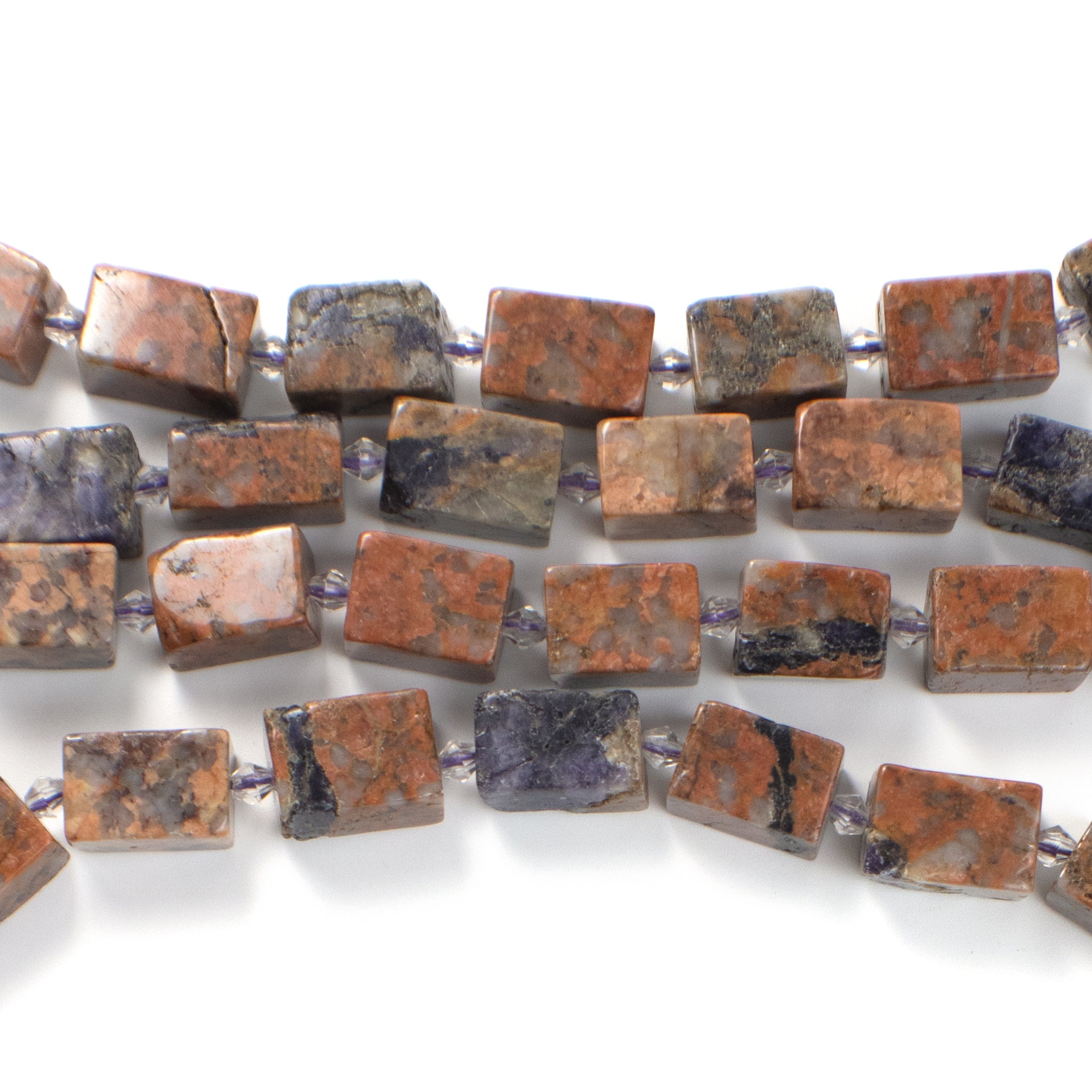 Natural Stone Strand Squared (Brown and Deep Blue) – JRM Designs, Inc.