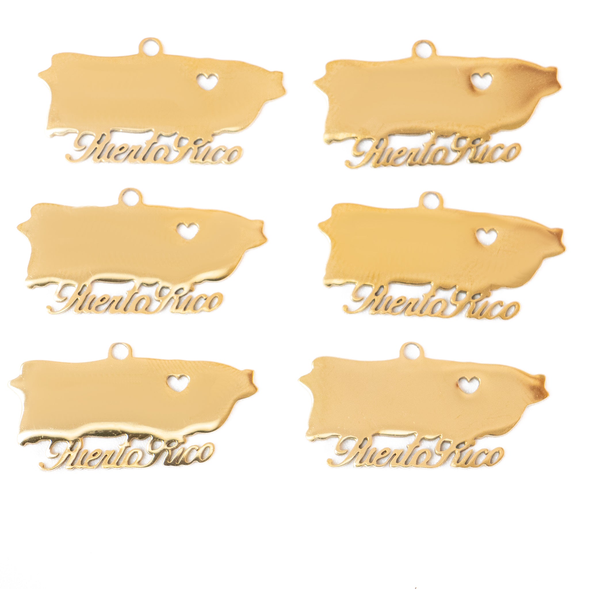 Stainless Steel Puerto Rico Map and Name Pendant (6 pieces) – JRM ...