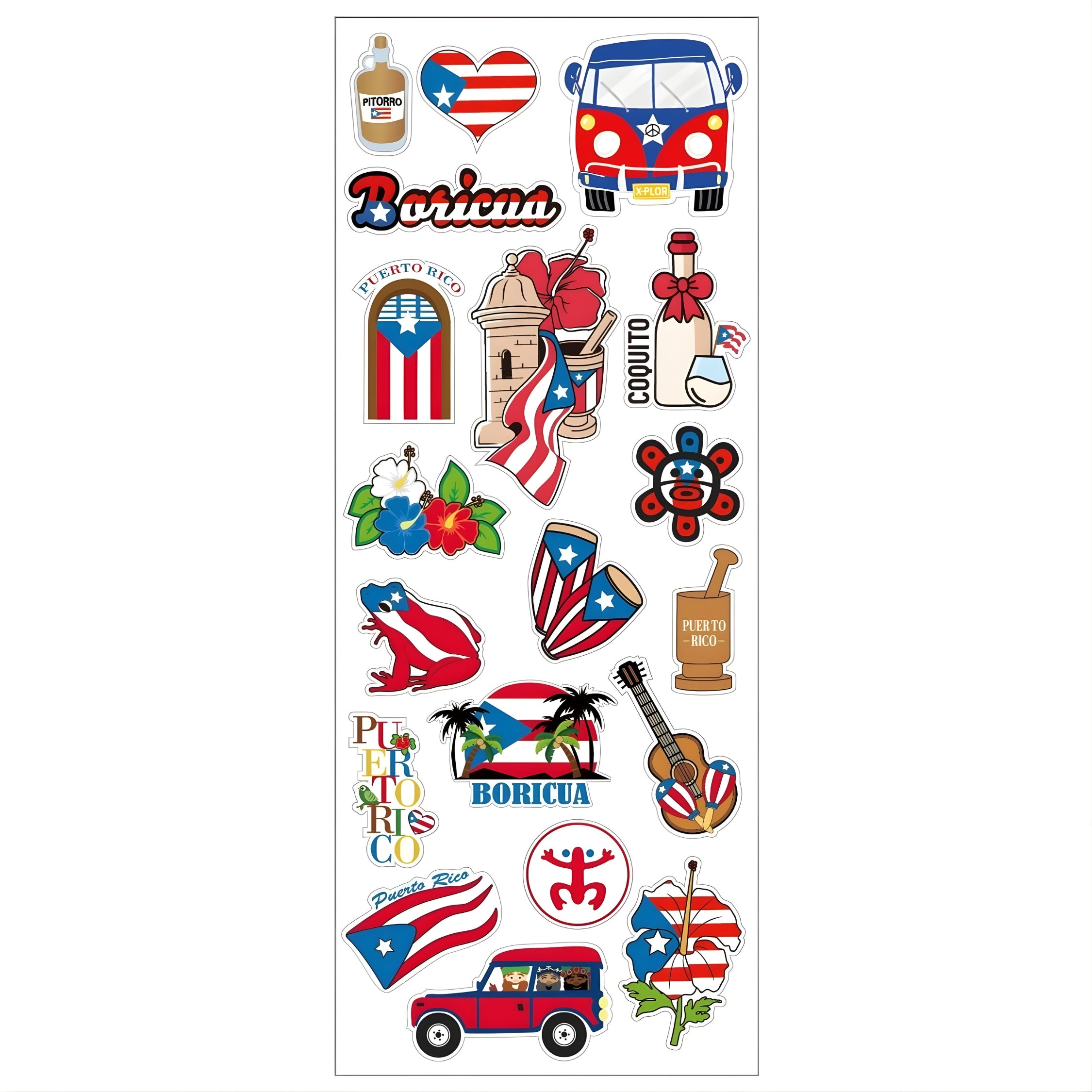 Plain Paper Sticker - Puerto Rico Edition (Traditions) – JRM Designs, Inc.