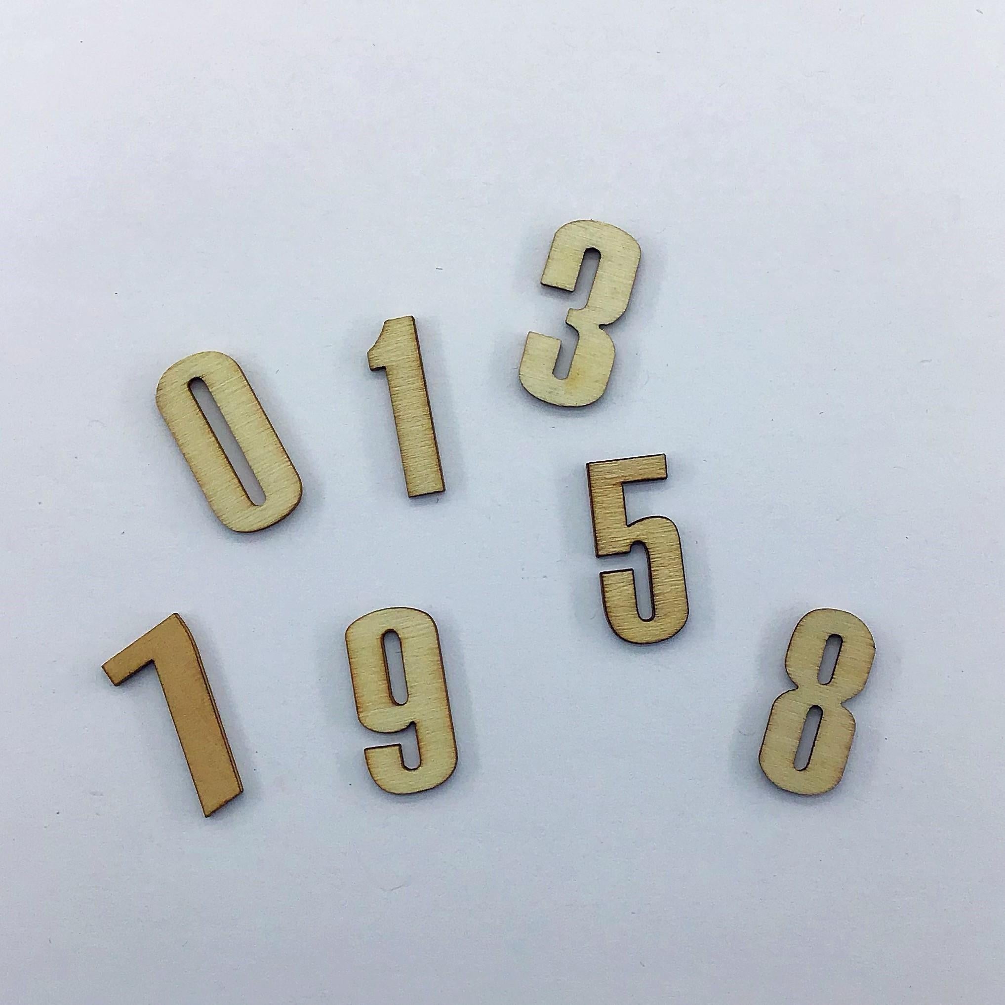 Wood Numbers 12.7mm – JRM Designs, Inc.
