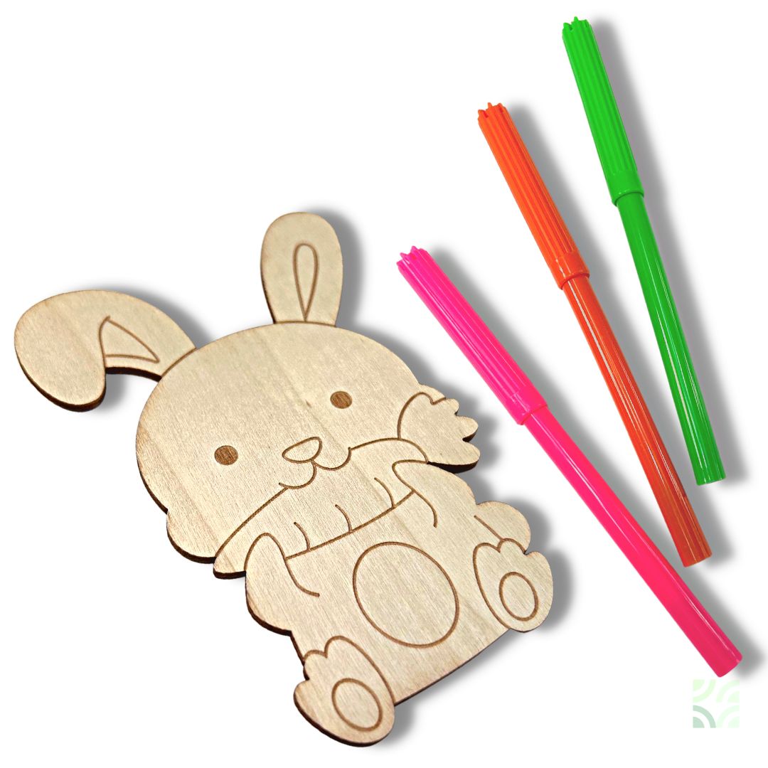 Wood Coloring Set (Rabbit) – JRM Designs, Inc.