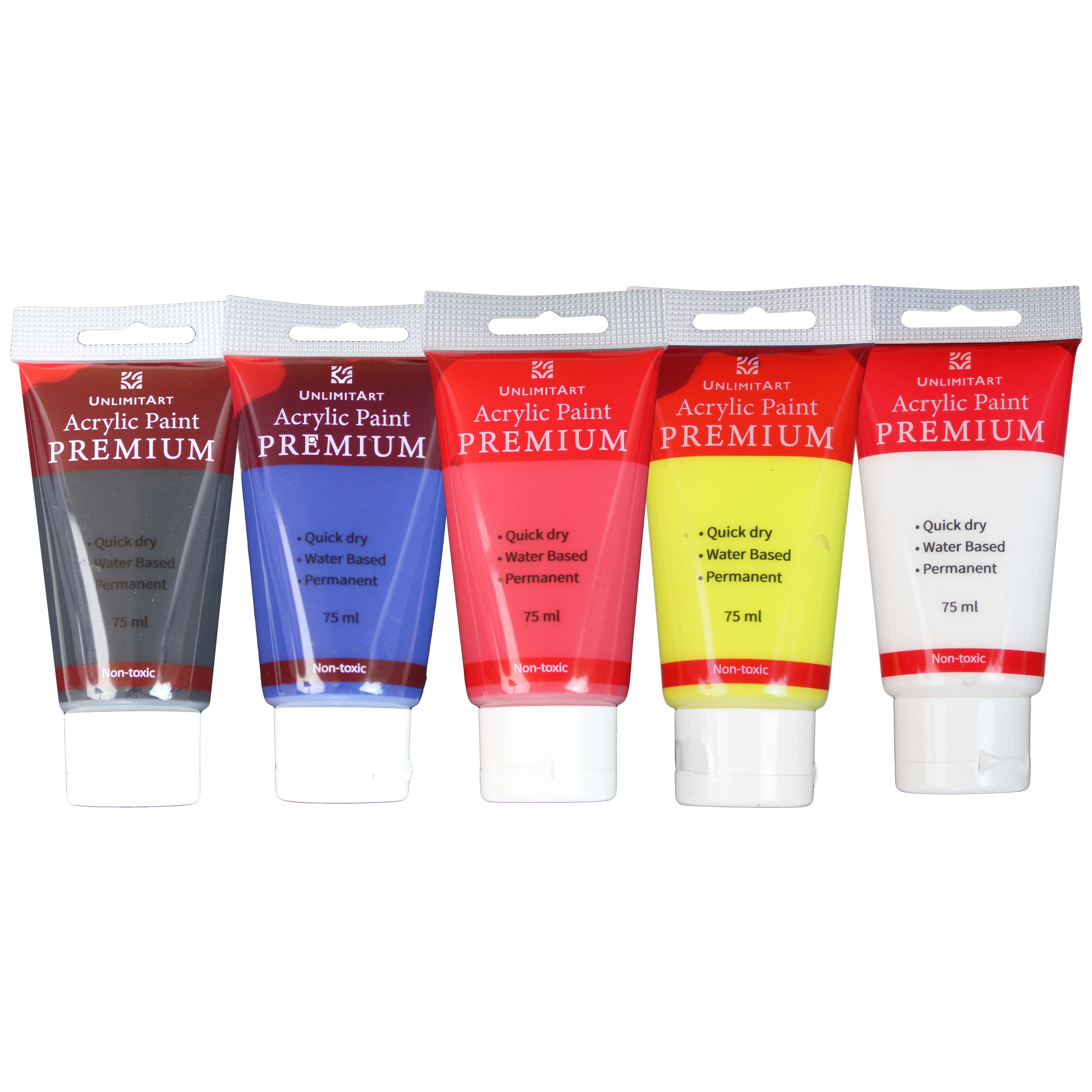 Artist Acrylic Premium Paint Primary Colors 5pack – JRM Designs, Inc.